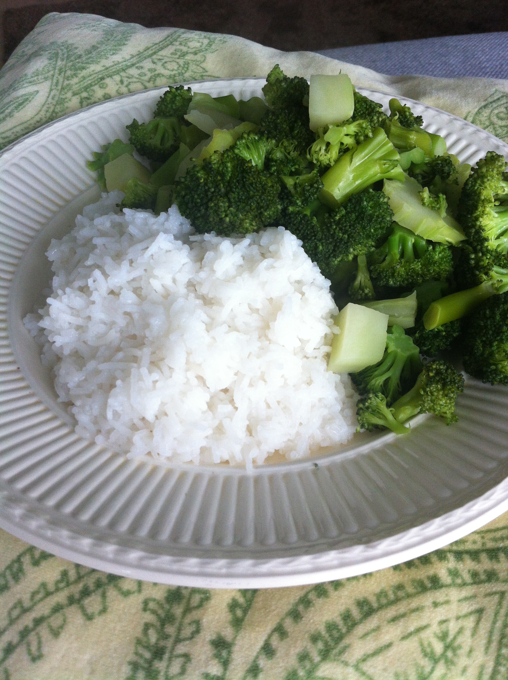 Puur eten: gestoomde broccoli met basmati rijst